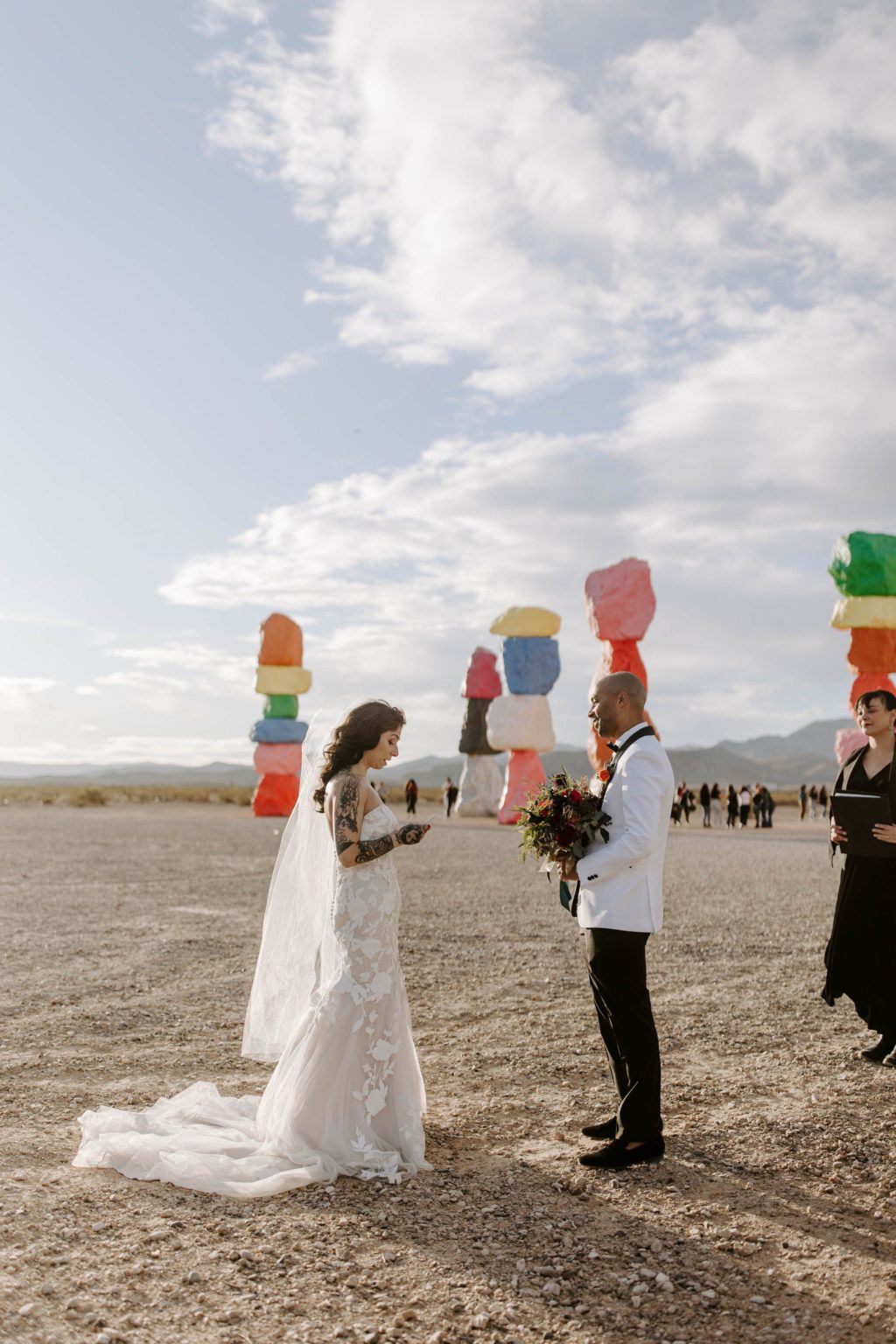 Small Wedding at Seven Magic Mountains Las Vegas | Katelyn Faye